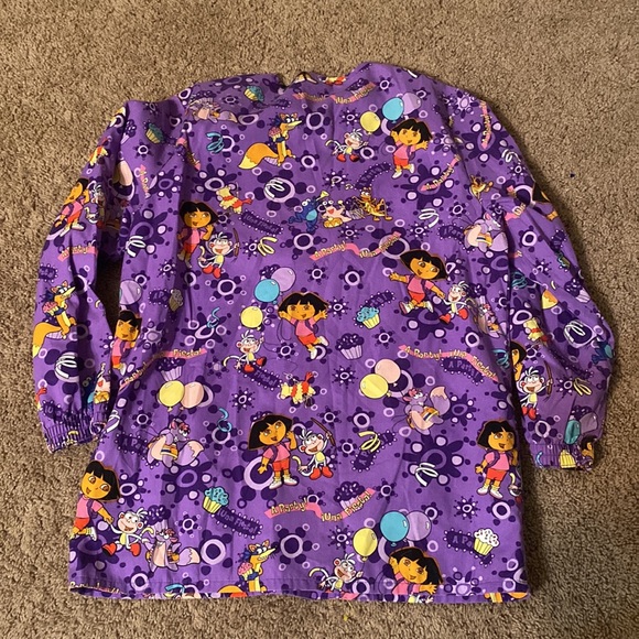 nick jr | Jackets & Coats | Dora The Explorer Snap Front Lab Coat Size ...